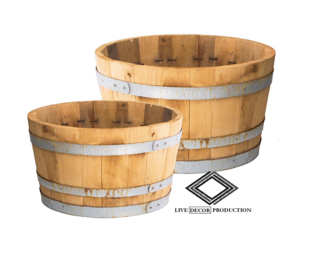 Demi-tonneau en bois - Live Décor Production